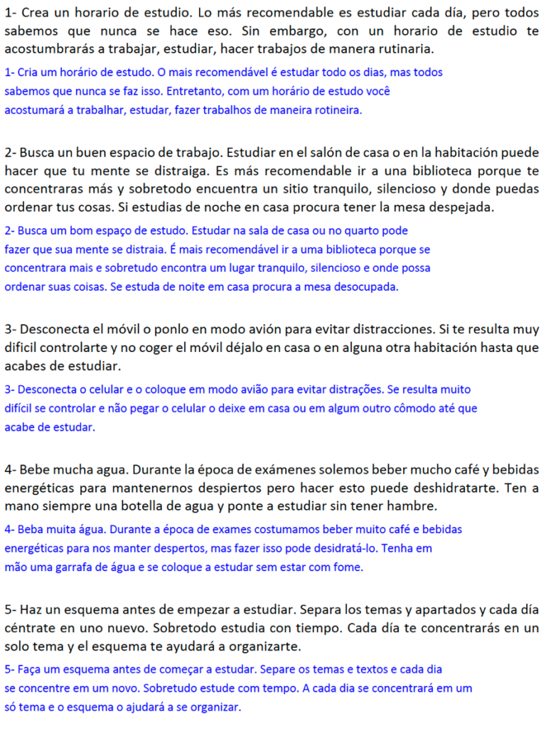 ESPANHOL - Projeto 50 textos - Texto 1/50