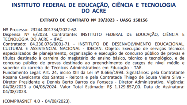 Concurso IFAC: banca contratada para novo edital!